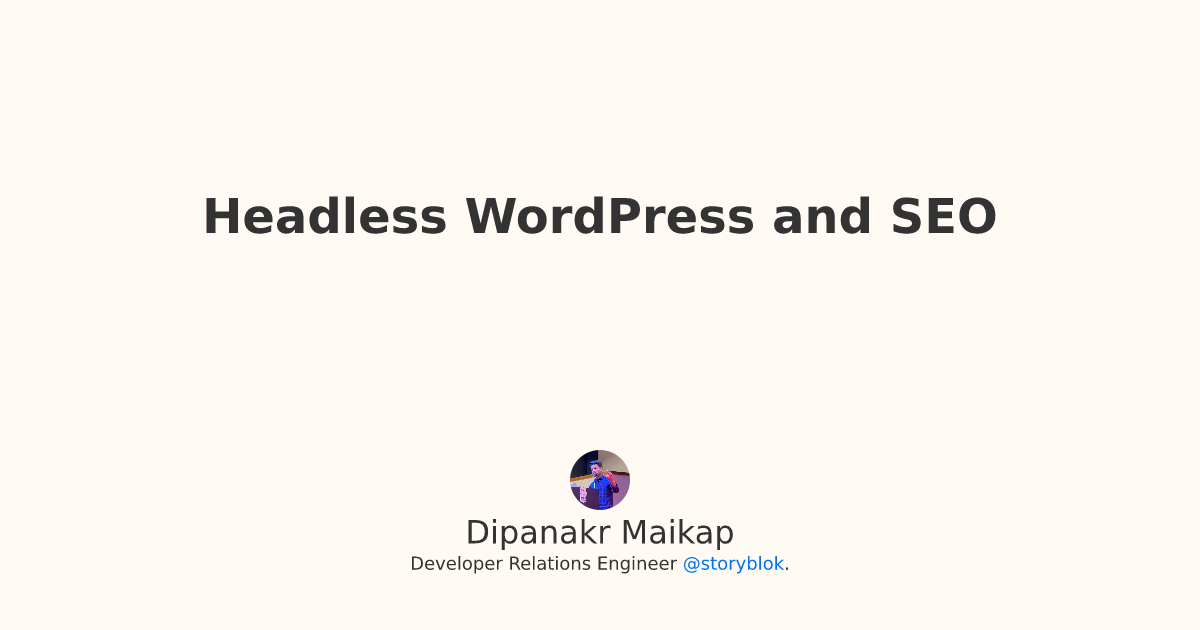 Headless WordPress and SEO